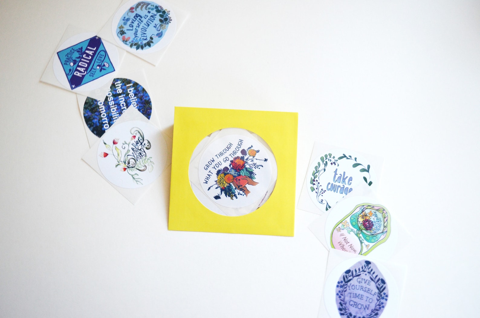 Self Care Sticker Set: Laptop Stickers, Self Care Kit, Grow Through ...