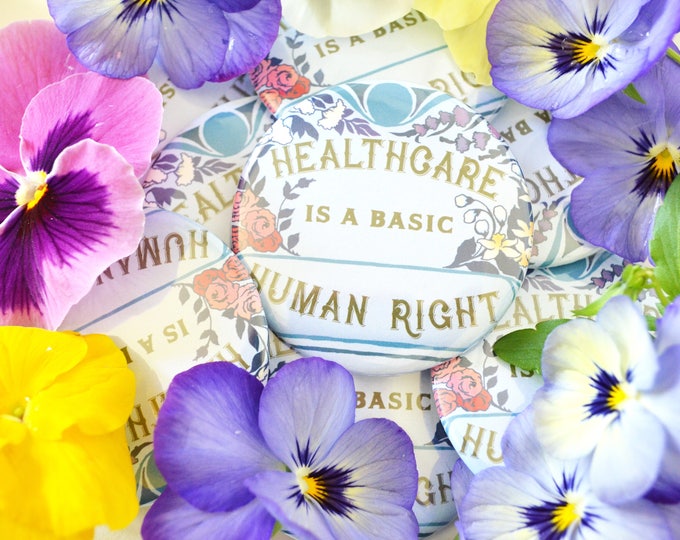 Feminism Pin: Healthcare is A Basic Human Right Large - Etsy