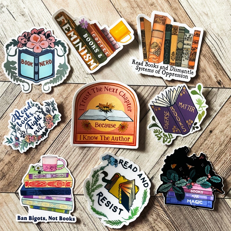Bookish Stickers - Etsy