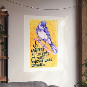 Feminist Poster: I Am Befriending All the Parts of Myself I Believed ...