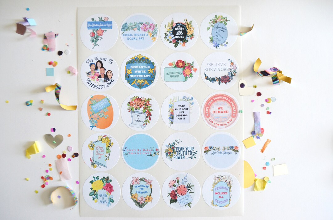 Feminist Sticker Set: Intersectional Feminist Stickers - Etsy