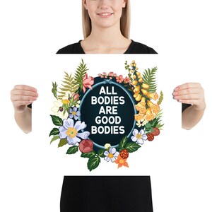 Body Positive Art: All Bodies Are Good Bodies, Feminist Print - Etsy