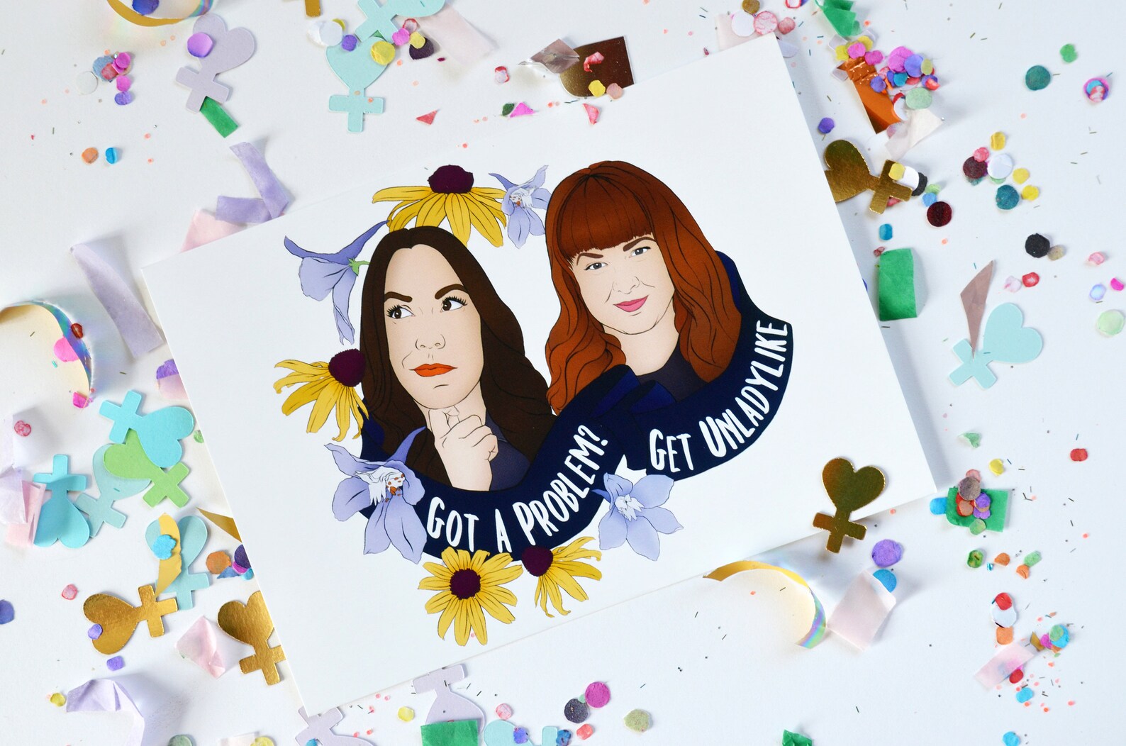 Feminist Print: Unladylike Cristen Conger Caroline Ervin | Etsy