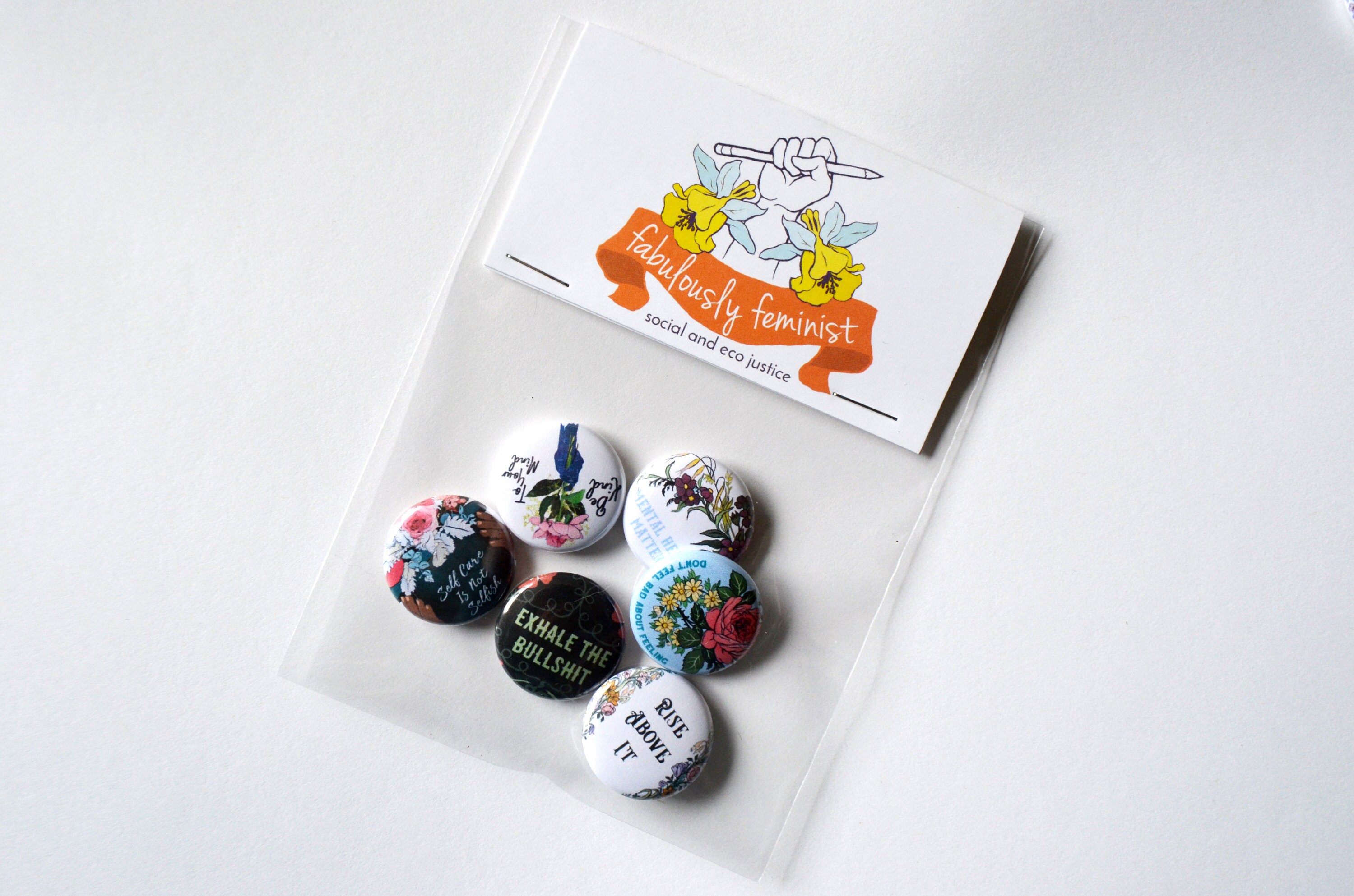 Mental Health Pin Set: 1 Pin Set Self Care is Not - Etsy