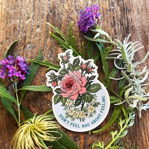 Mental Health Sticker: Don't Feel Bad About Feeling, Laptop Sticker ...