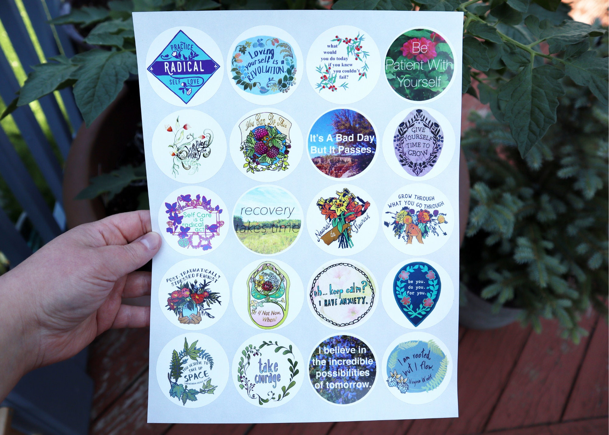 Waterproof Self Care Sticker Pack: Laptop Stickers Self Care | Etsy