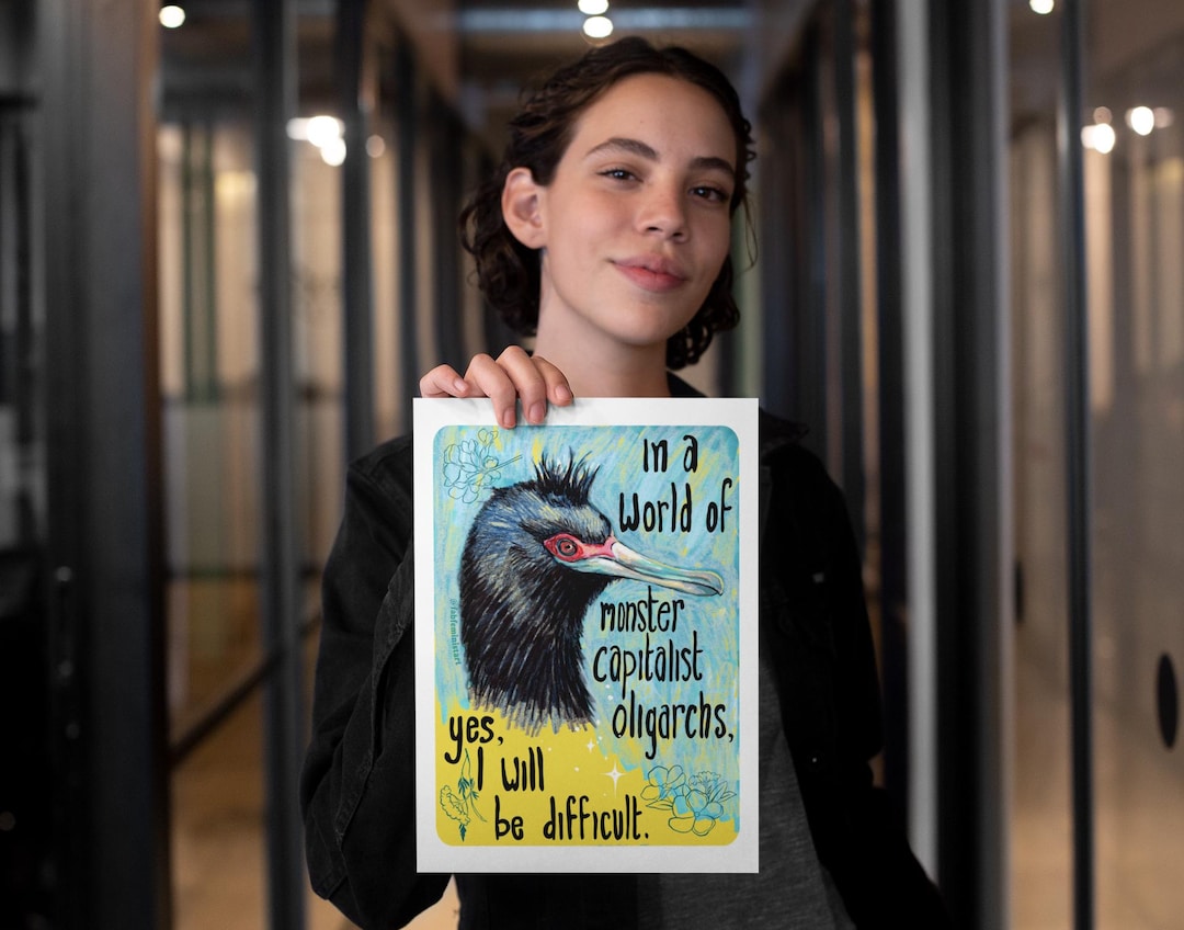 Bold Art Poster for Empowerment and Resistance: in A World of Monster ...