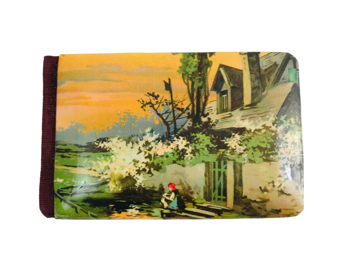 Antique Early 1900's Century German Autograph Album W/ Landscape ...