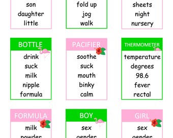 Printable Summer Taboo Game Cards Instant Download Game for | Etsy