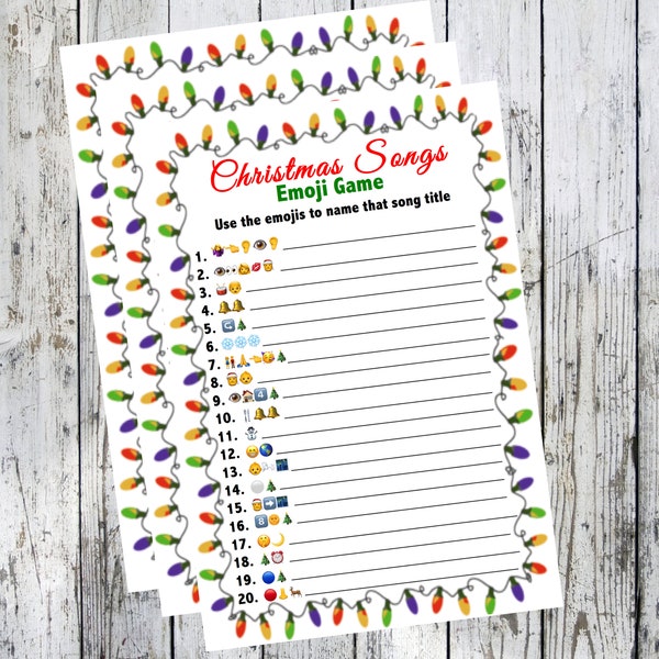 Winter Emoji Pictionary - Etsy