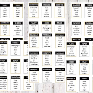 Printable New Year's Eve Taboo Game Cards - Instant Download Game ...