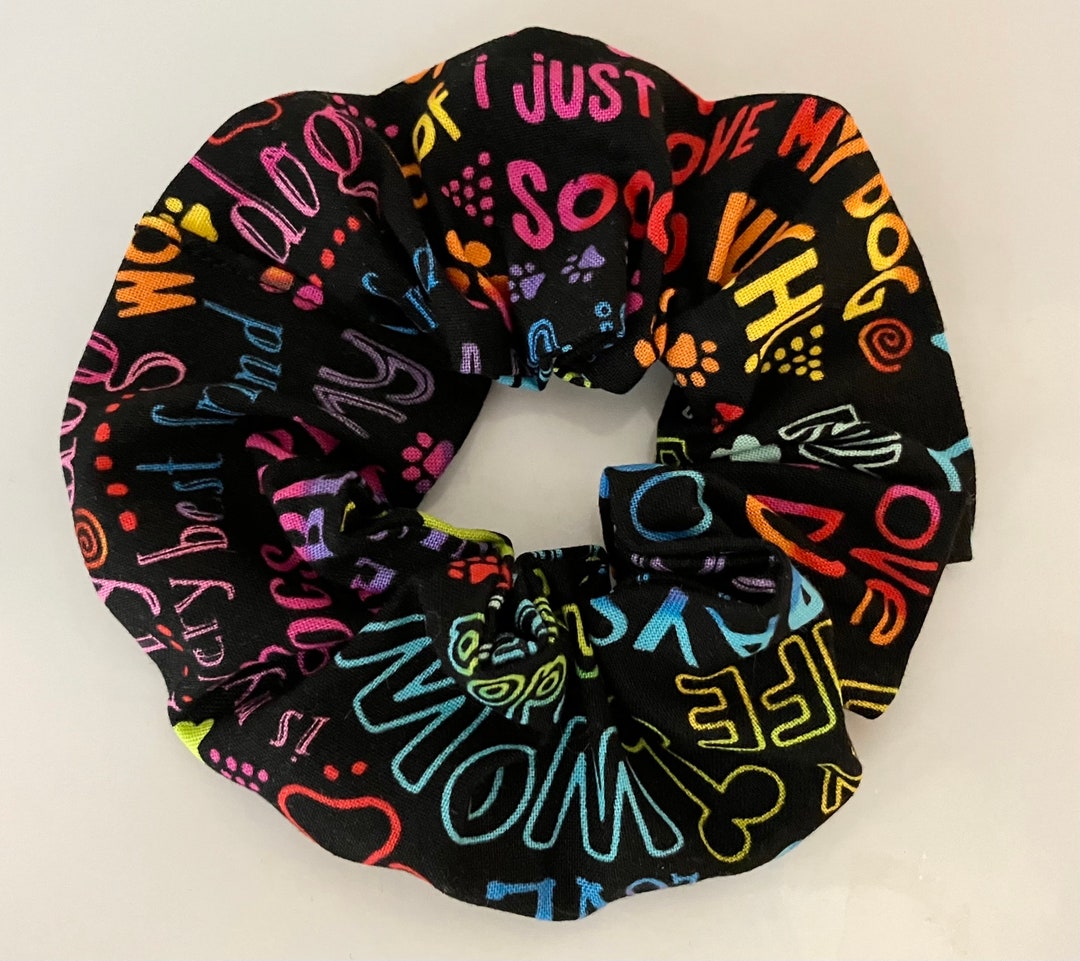 Hair Scrunchie Black Hair Scrunchie Black Scrunchie Dog Gift Dog ...