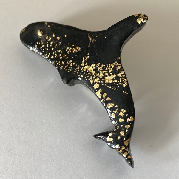 Killer Whale Brooch Killer Whale Pin Killer Whale Jewelry Whale Brooch ...