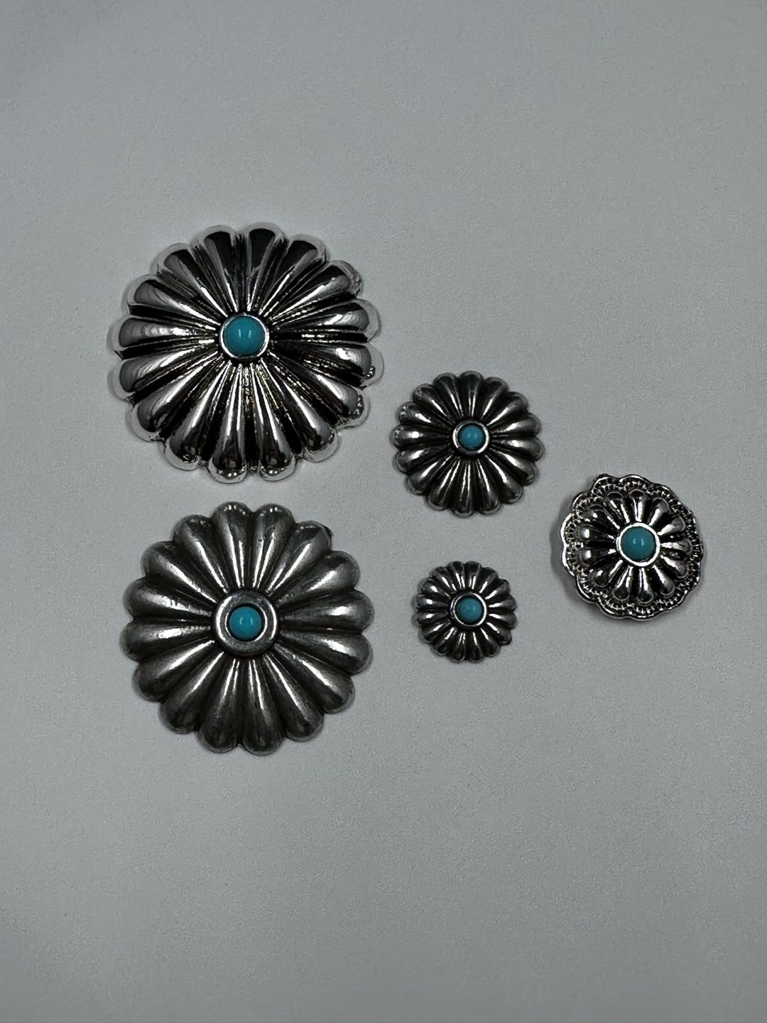 SOUTHWESTERN-STYLE CONCHO With Small Center Bead Flexible Mold - Choose ...
