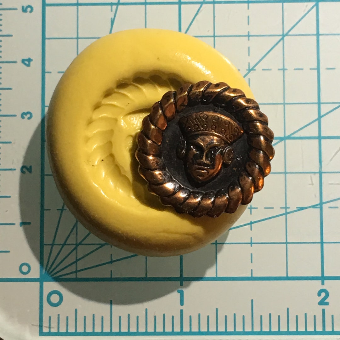 BUTTON (ORIENTAL STYLE) With Braided Border Flexible Mold - Etsy