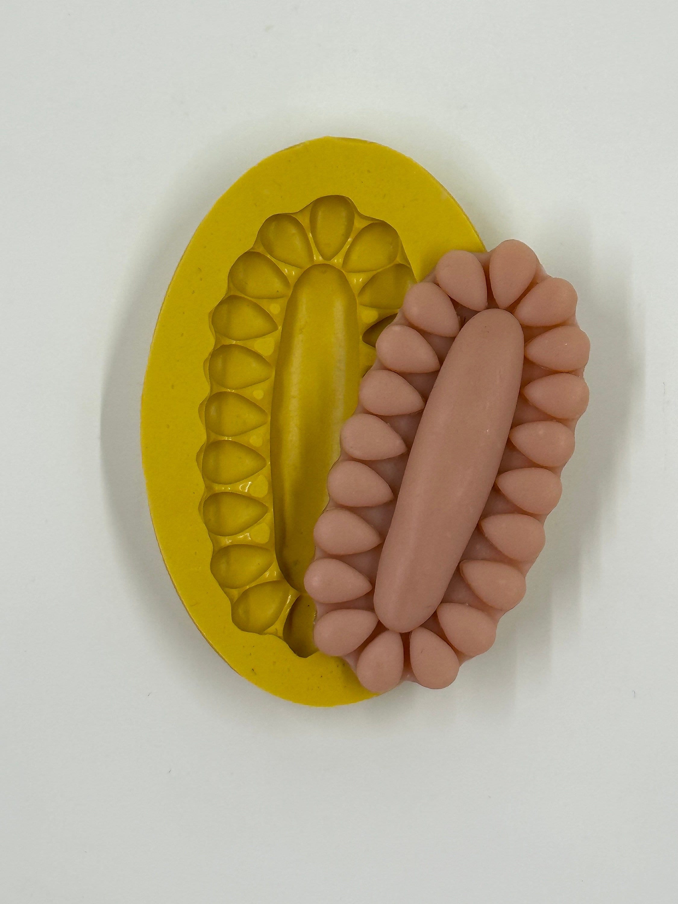 NARROW OVAL With Teardrop Edging - Flexible Mold - Choose From Silicone ...