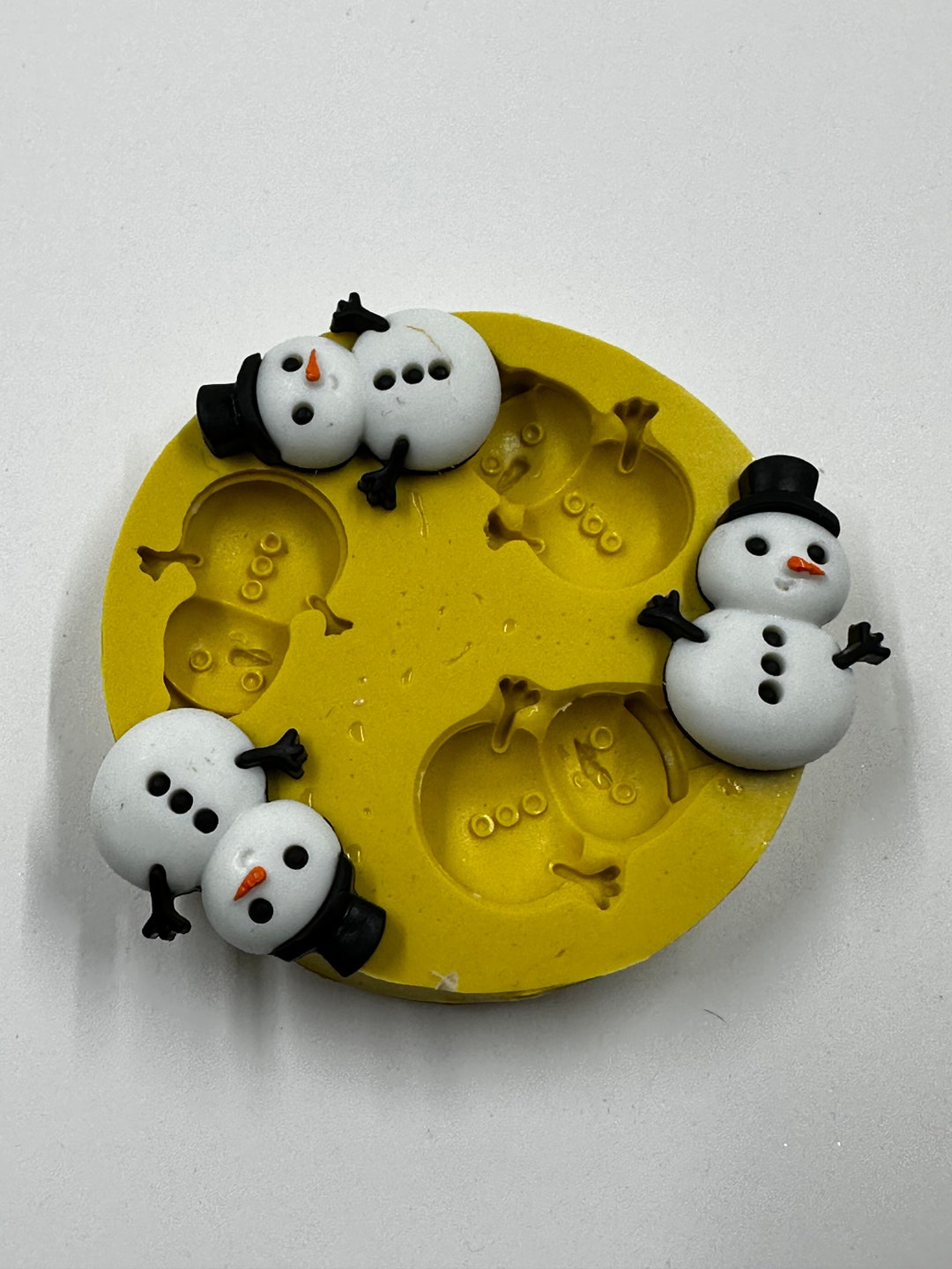 MINIATURE SNOWMEN Flexible Mold - Set of Three Snowmen! Great for ...