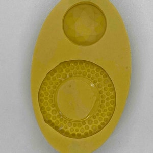 ROUND BEZEL With Bubble Texture and Insertable Jewel Flexible Mold ...