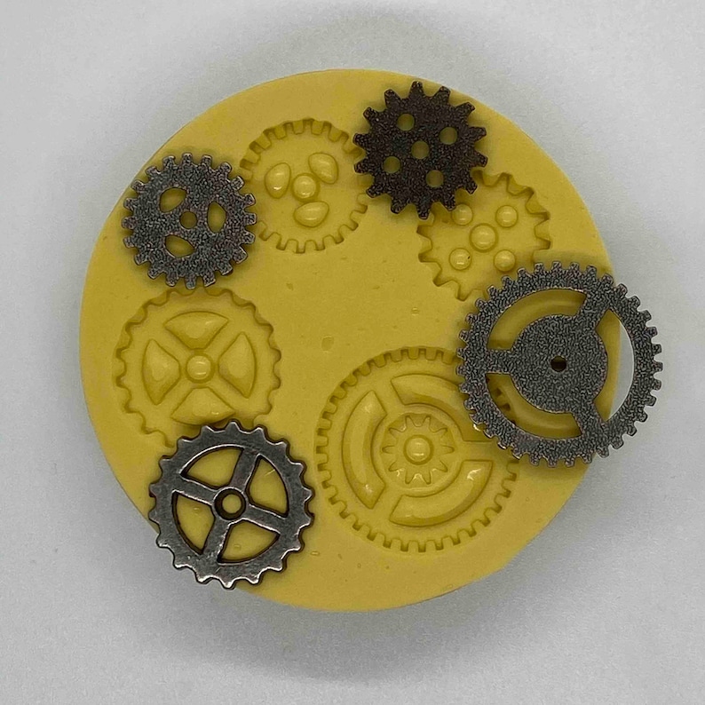 GEARS SMALL Flexible Mold - Makes 4 Gears - Etsy