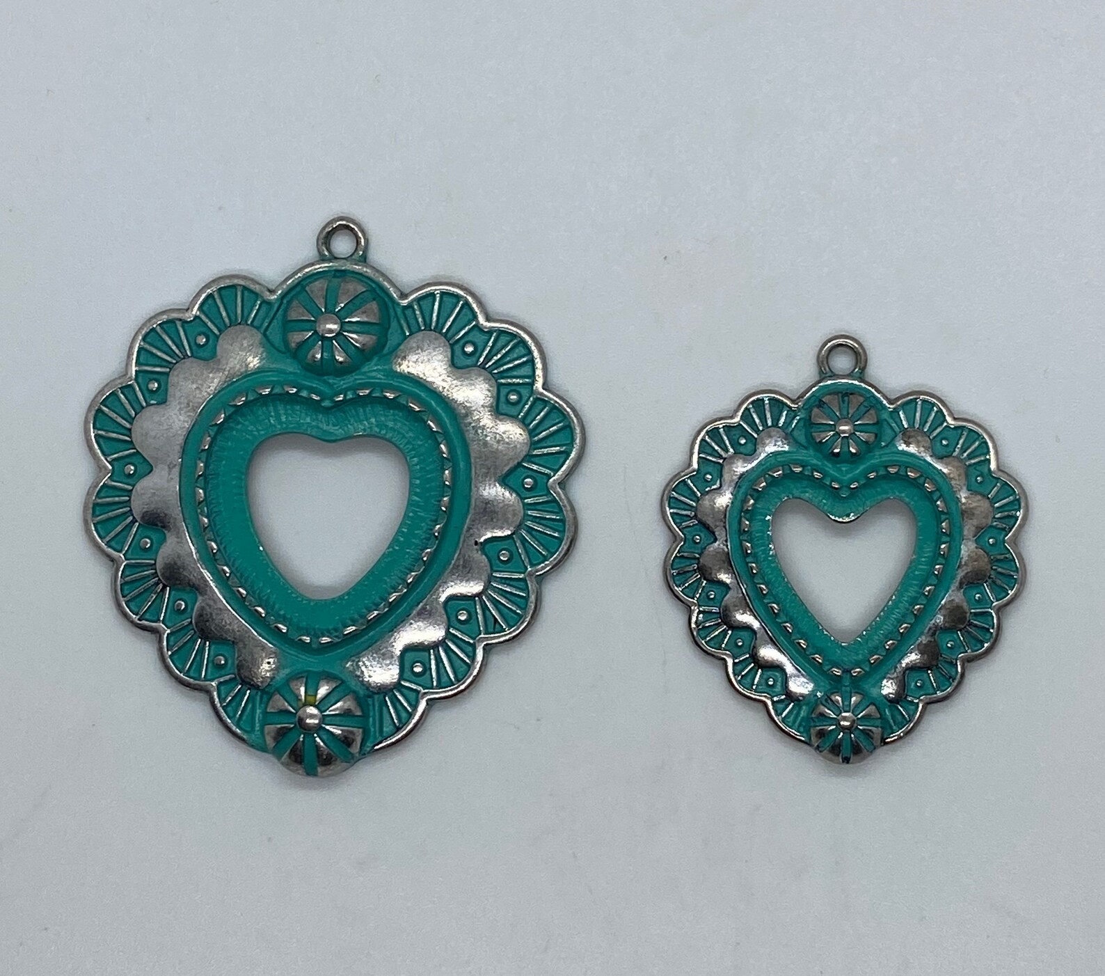 WESTERN STYLE HEART Pendant and Earring Flexible Molds Choose | Etsy