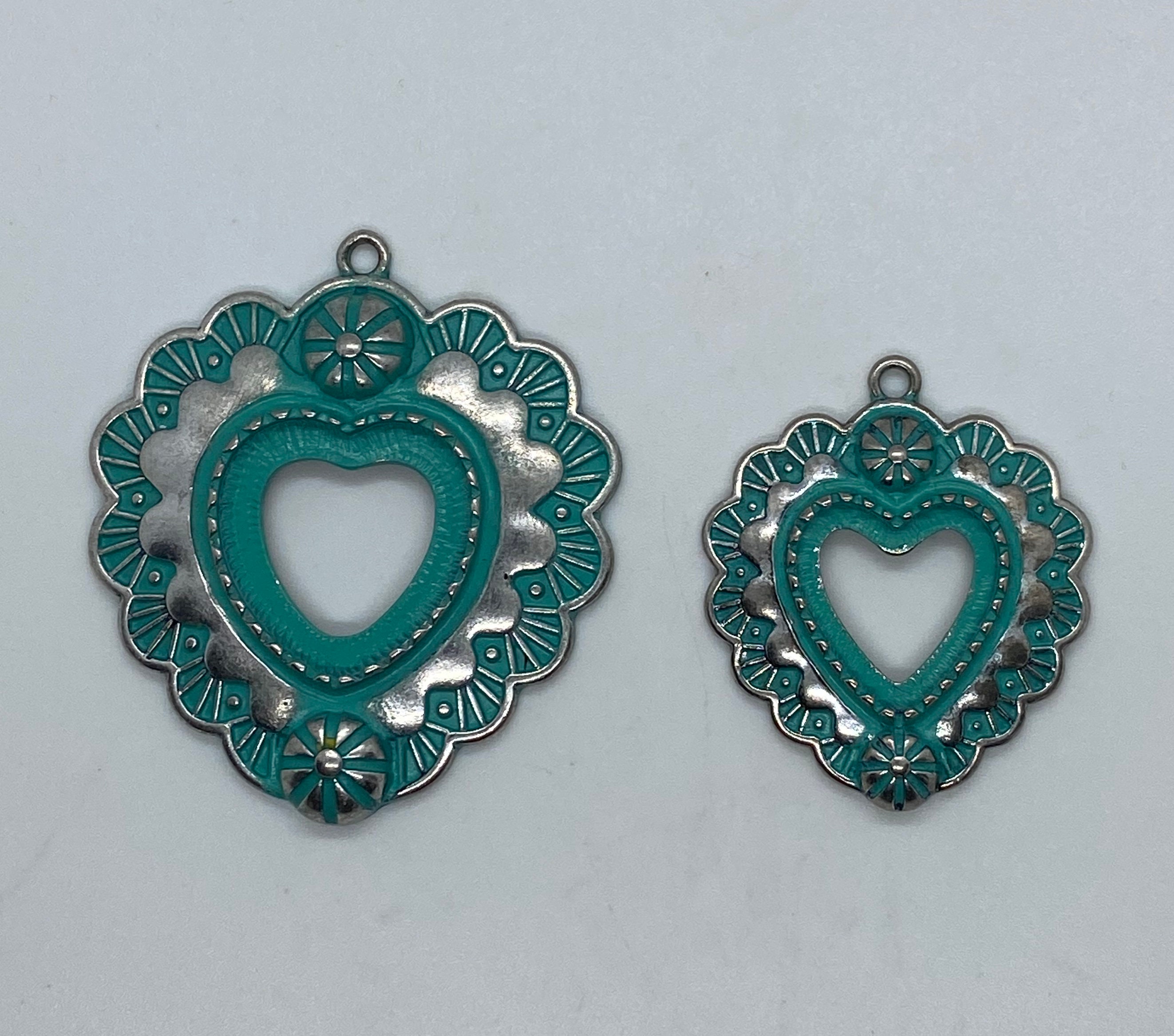 WESTERN STYLE HEART Pendant and Earring Flexible Molds Choose | Etsy