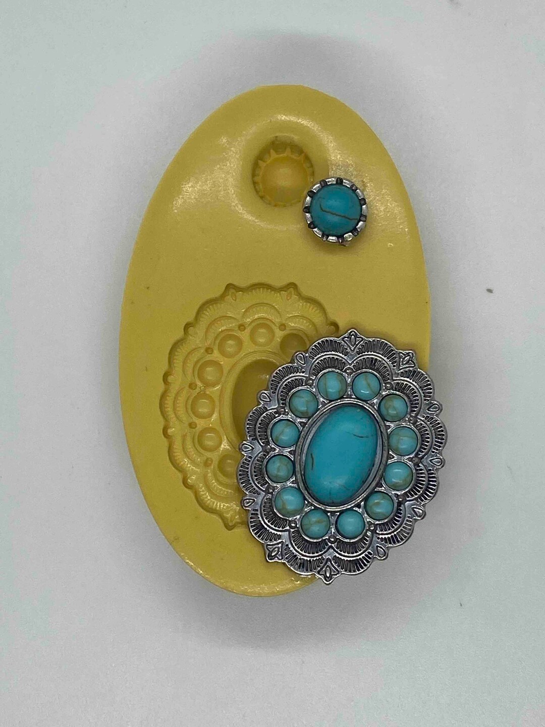 SOUTHWESTERN-STYLE CONCHO 2-piece Earring Flexible Mold - Available in ...