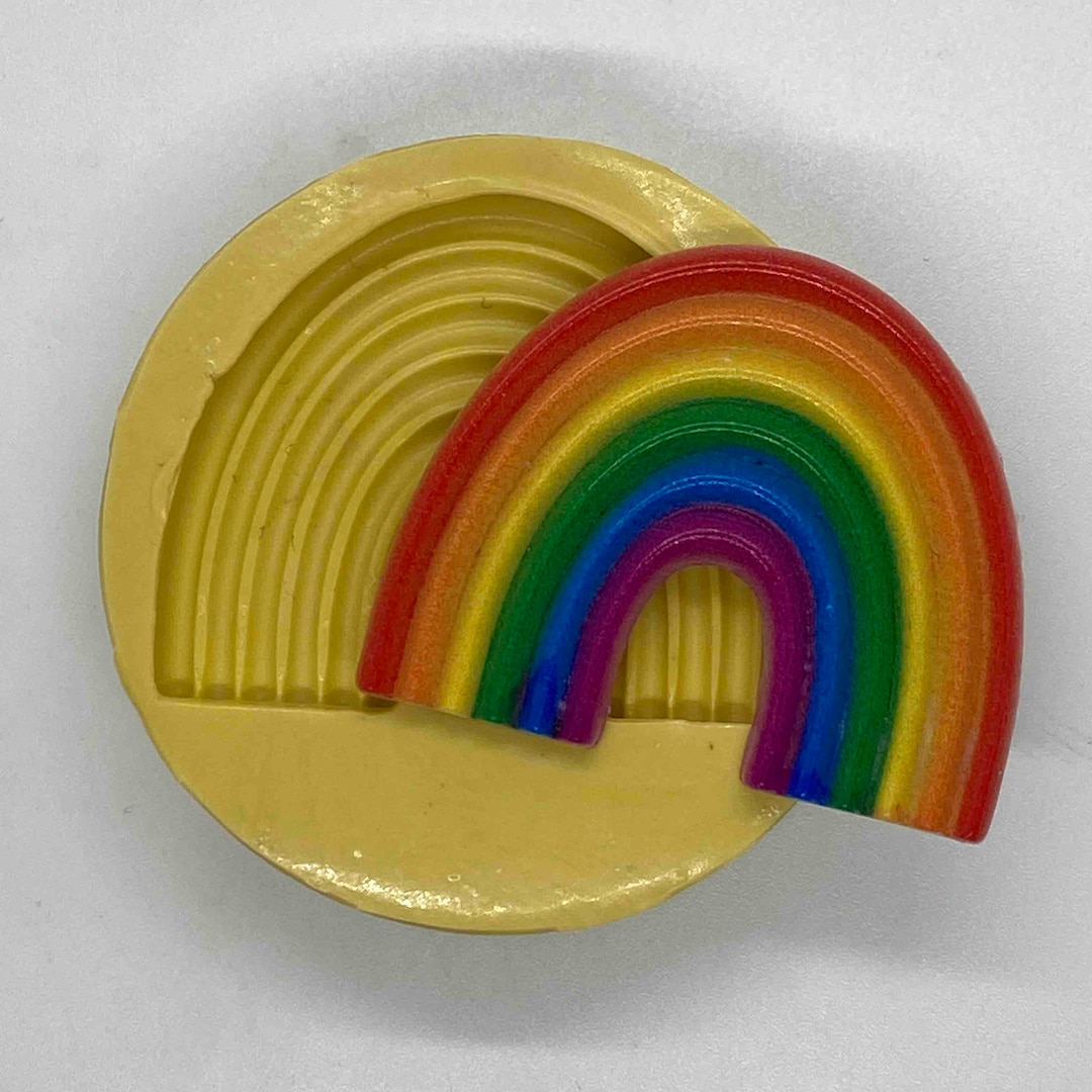 RAINBOW Flexible Mold - Great for Pendant, Pin, or Large Earrings!! - Etsy