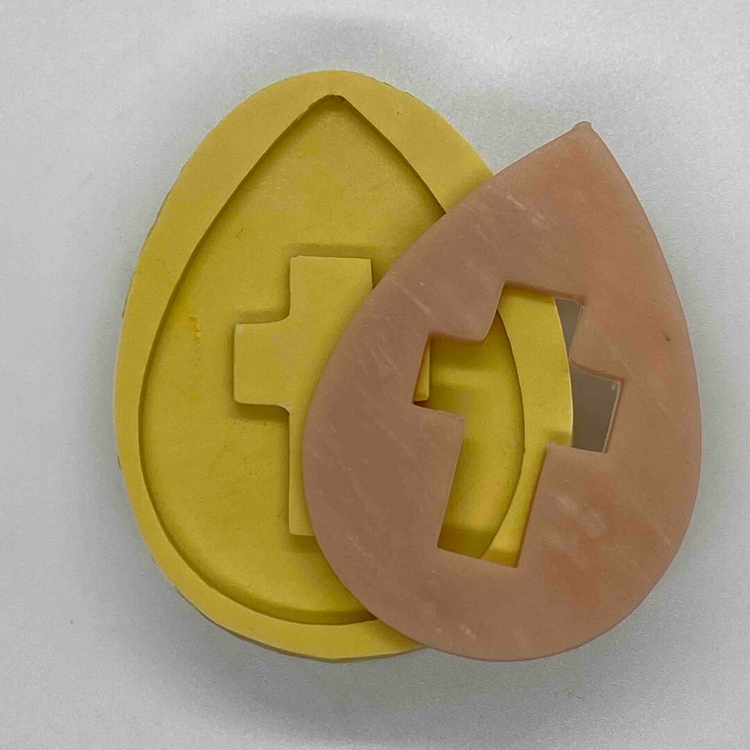CROSS (teardrop) With Cut Out Center Cross Flexible Mold - Great for ...