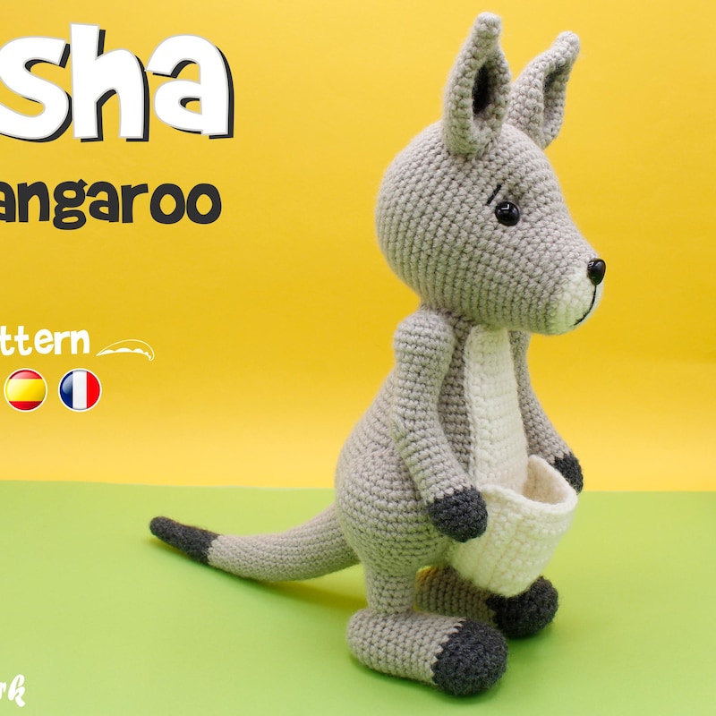 Knitted Stuffed Kangaroo - Etsy