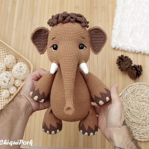 Mammoth Crochet Pattern, Mammoth Amigurumi Pattern Pdf Tutorial Peanut the Mammoth - Etsy