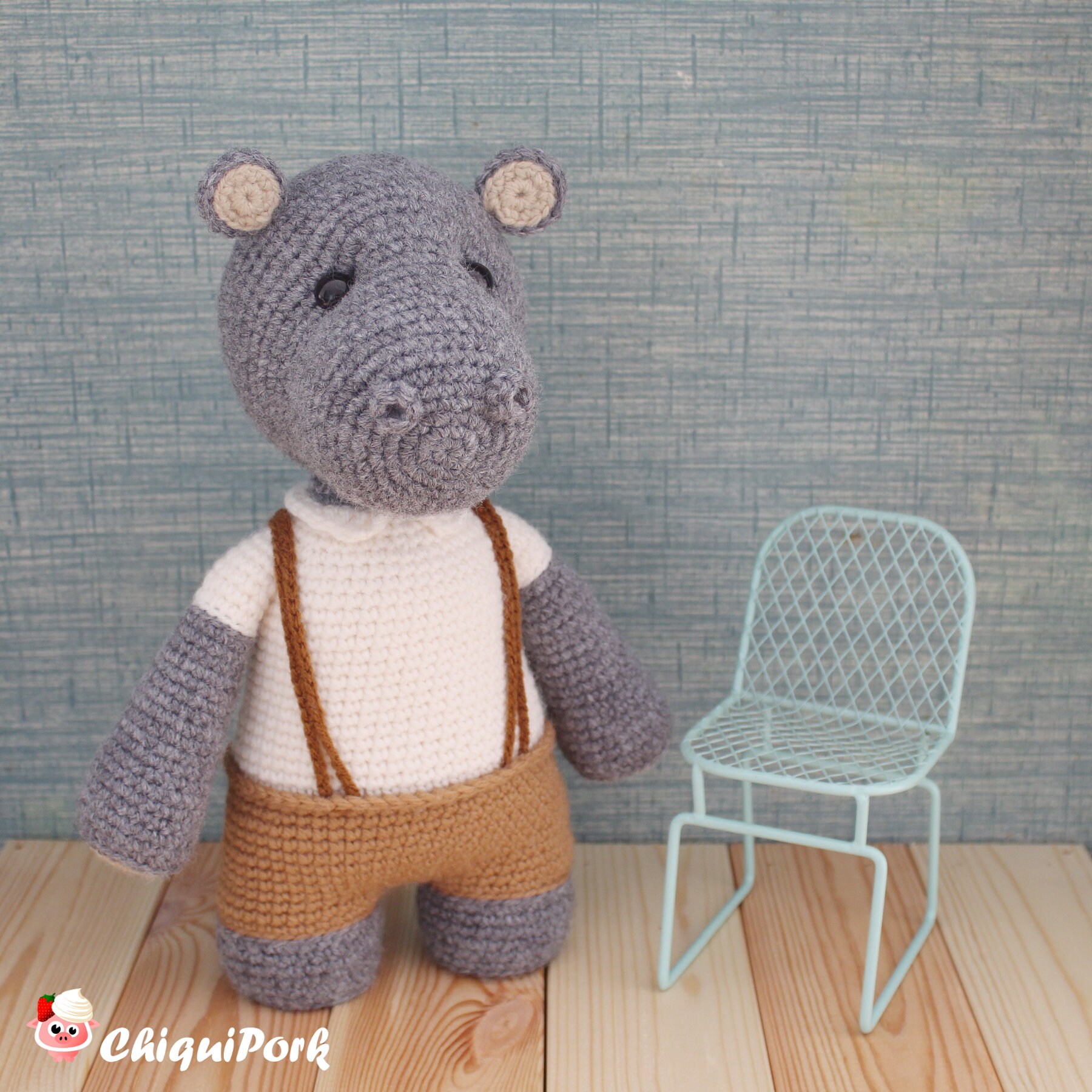 Hippo crochet PATTERN Amigurumi hippo pattern pdf tutorial | Etsy