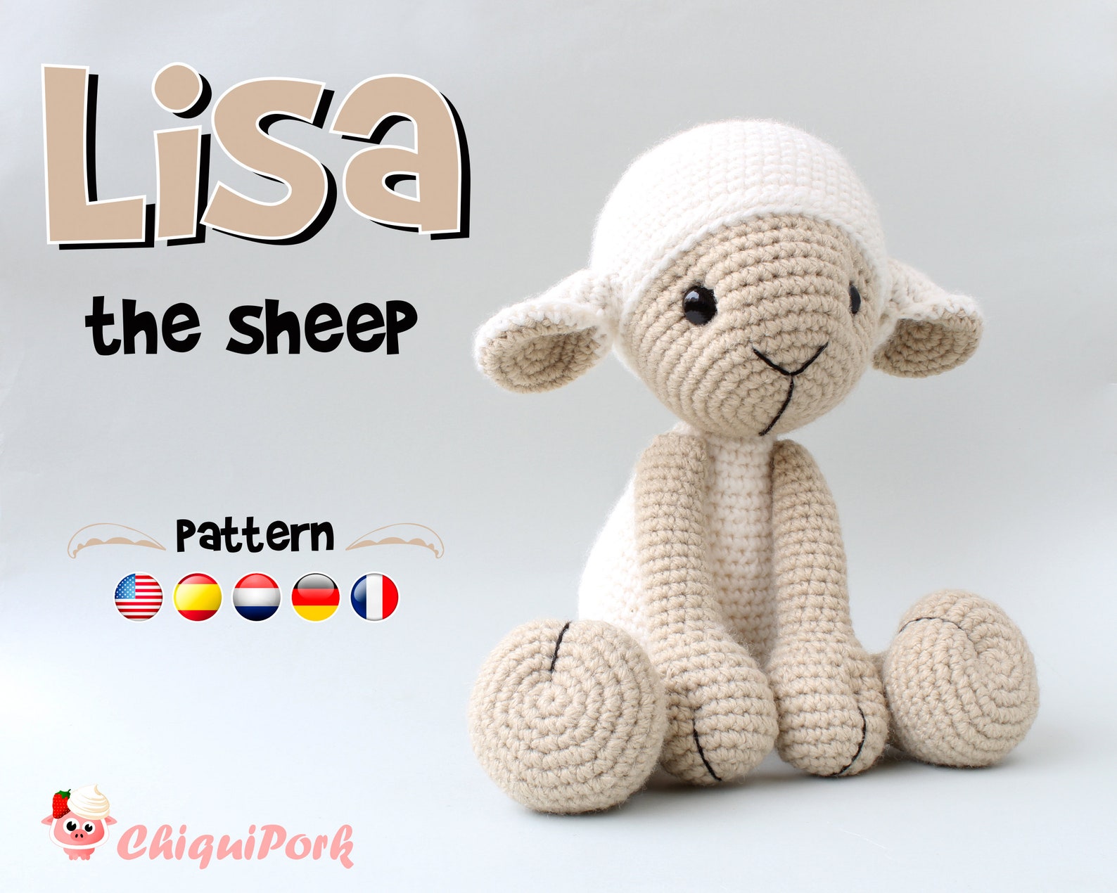 Patrón crochet Oveja LISA la oveja Amigurumi pdf tutorial | Etsy México