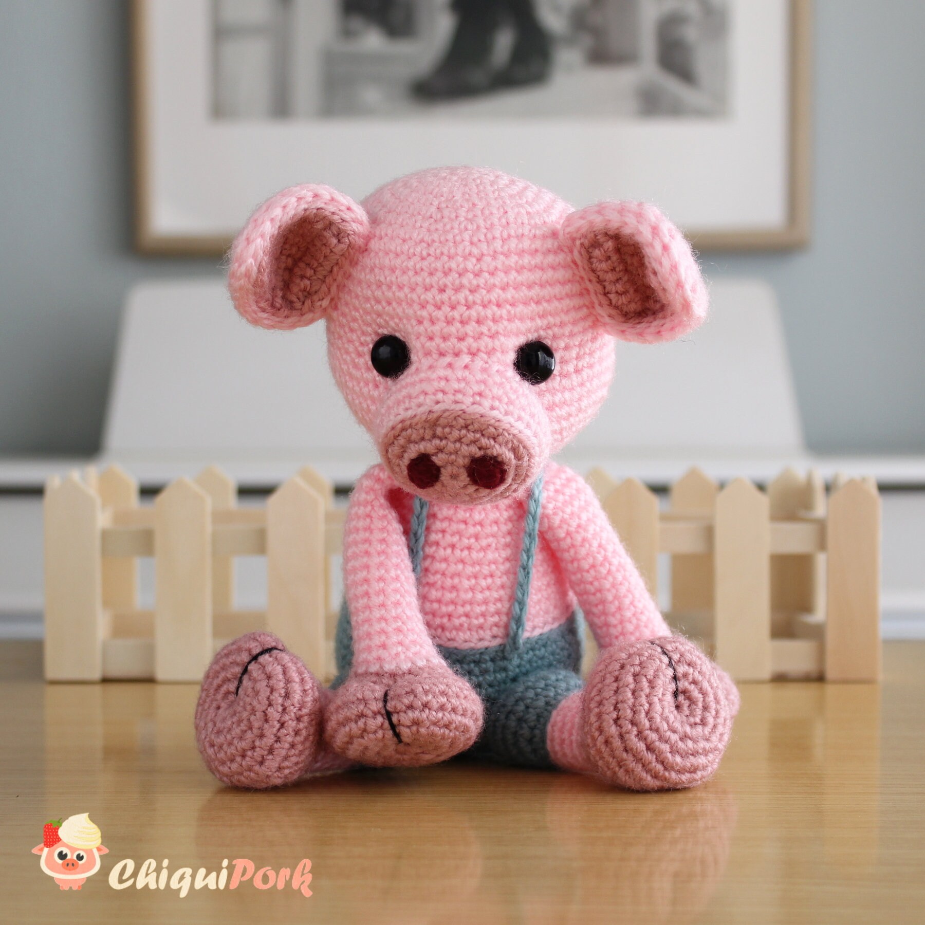 Patrón crochet Cerdito Amigurumi Cerdo pdf tutorial GEORGE | Etsy