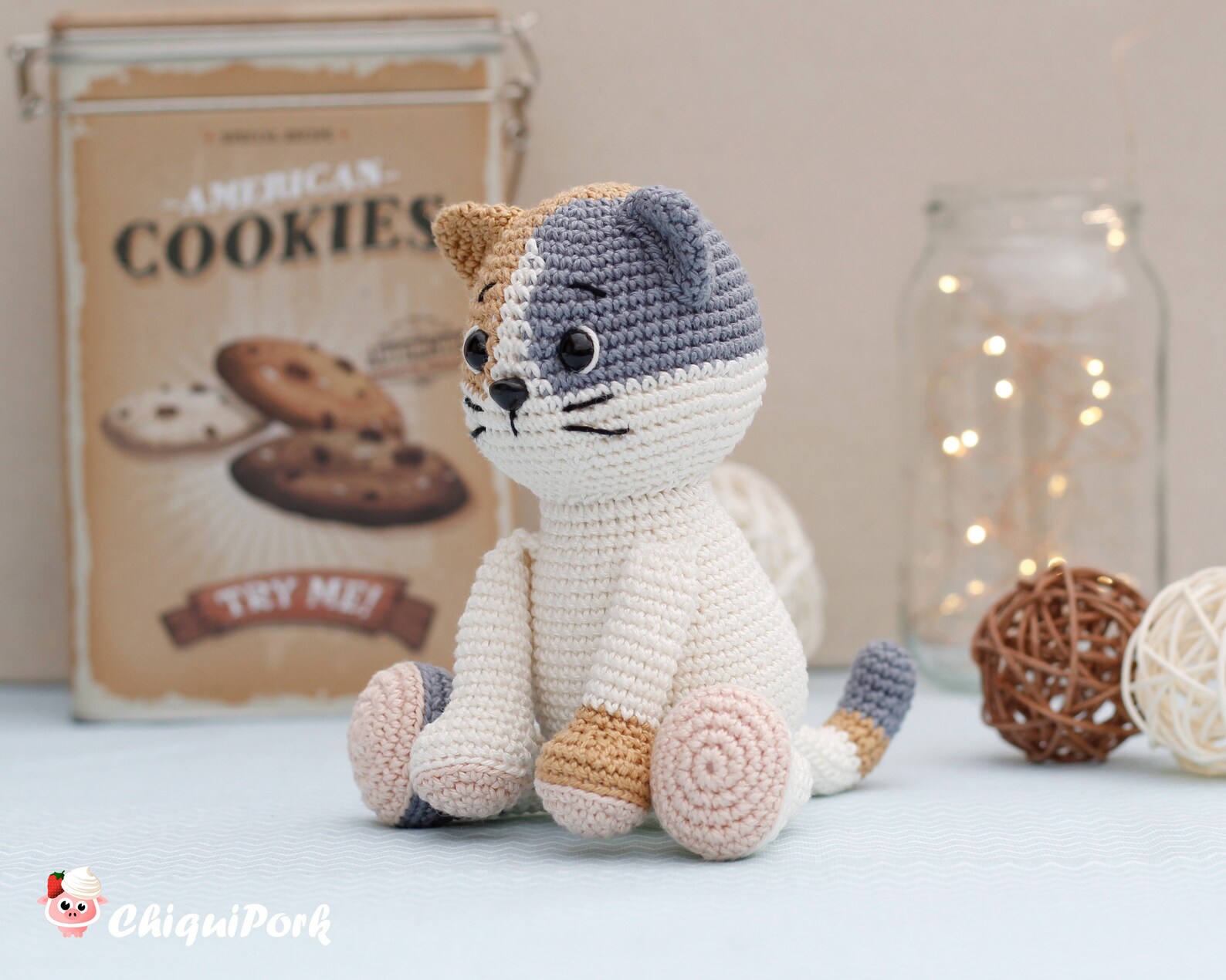 Crochet Cat PATTERN Amigurumi Cat Pattern Pdf Tutorial Beans - Etsy