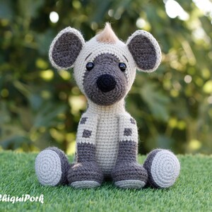 Crochet Hyena Pattern Amigurumi Hyena Pdf Tutorial - Kofi the Hyena - Etsy