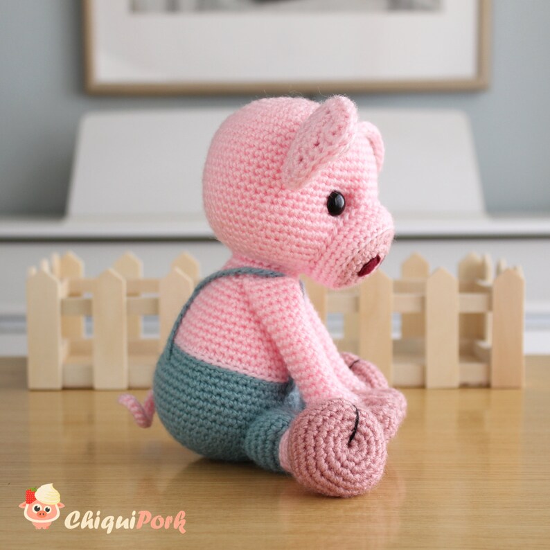Patrón crochet Cerdito Amigurumi Cerdo pdf tutorial GEORGE | Etsy