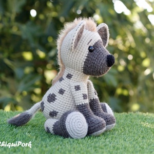 Crochet Hyena Pattern Amigurumi Hyena Pdf Tutorial - Kofi the Hyena - Etsy