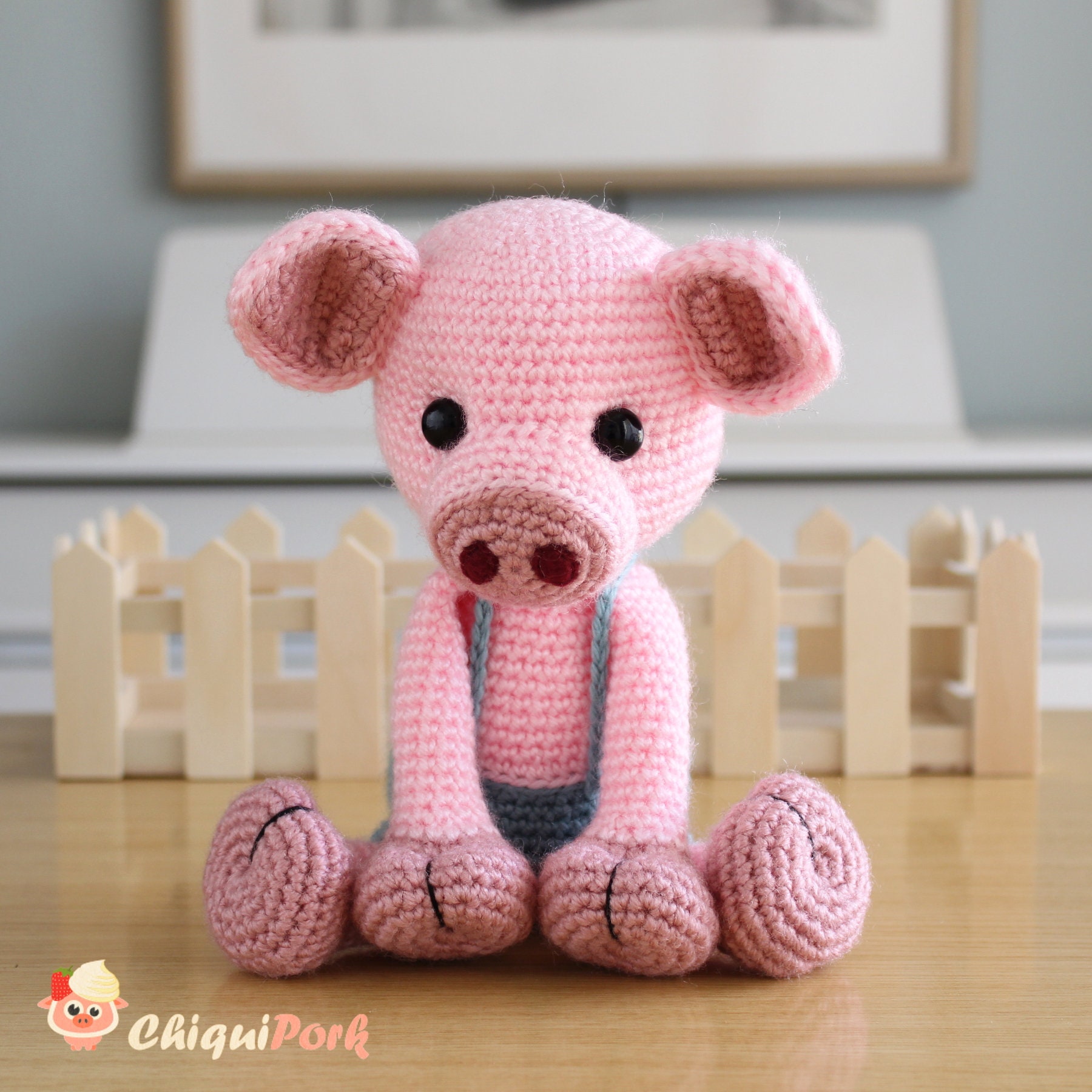 Patrón crochet Cerdito Amigurumi Cerdo pdf tutorial GEORGE | Etsy