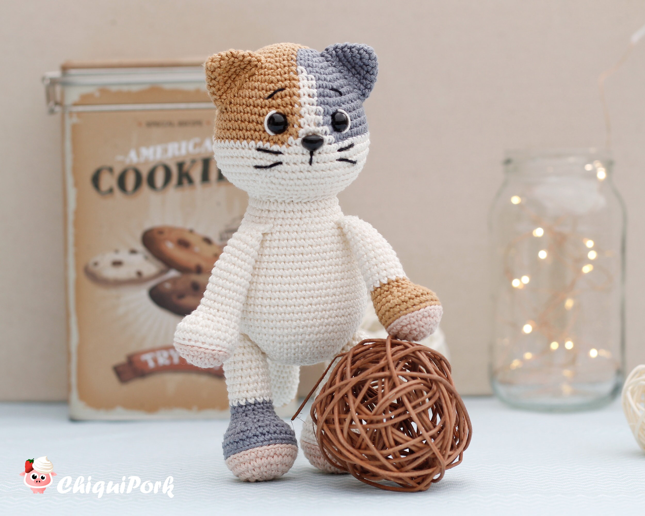 Patrón crochet Gato Amigurumi Gato pdf tutorial Beans el | Etsy México