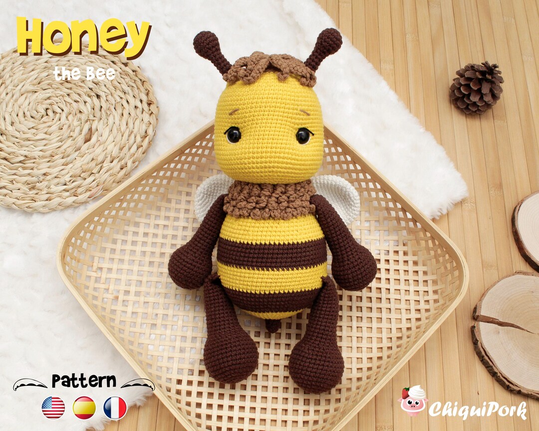 Crochet Bee Pattern, Amigurumi Bee Pattern Pdf Tutorial - Honey the Bee ...