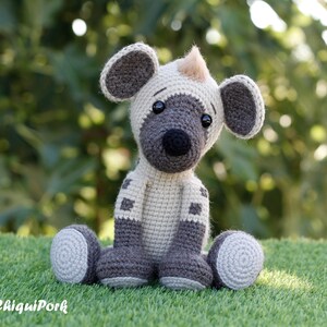 Crochet Hyena Pattern Amigurumi Hyena Pdf Tutorial - Kofi the Hyena - Etsy