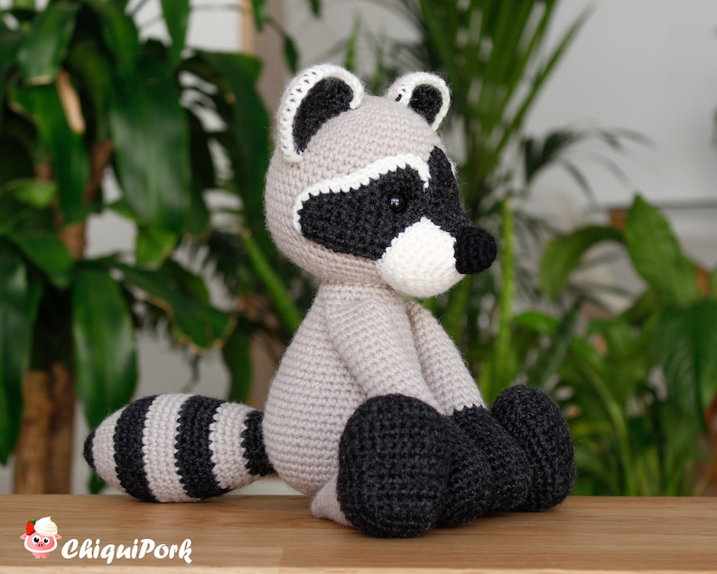 Patrón crochet Mapache Amigurumi Mapache pdf tutorial Kevin - Etsy España