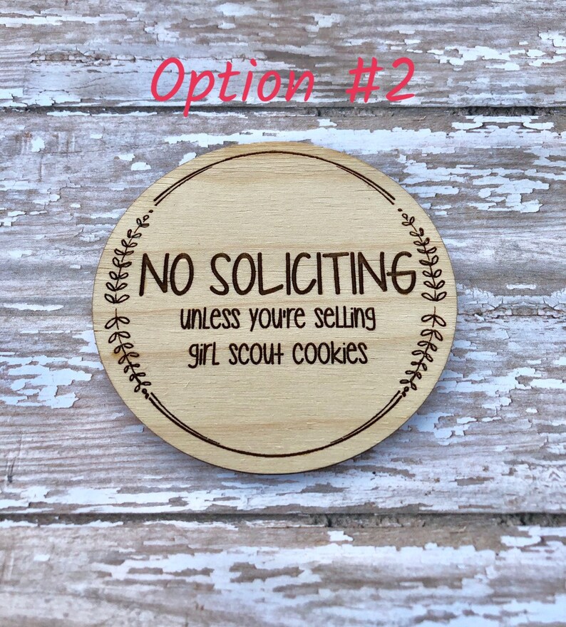 No Soliciting, Small Sign, for Door, or Above Doorbell, Cookies, Girl ...