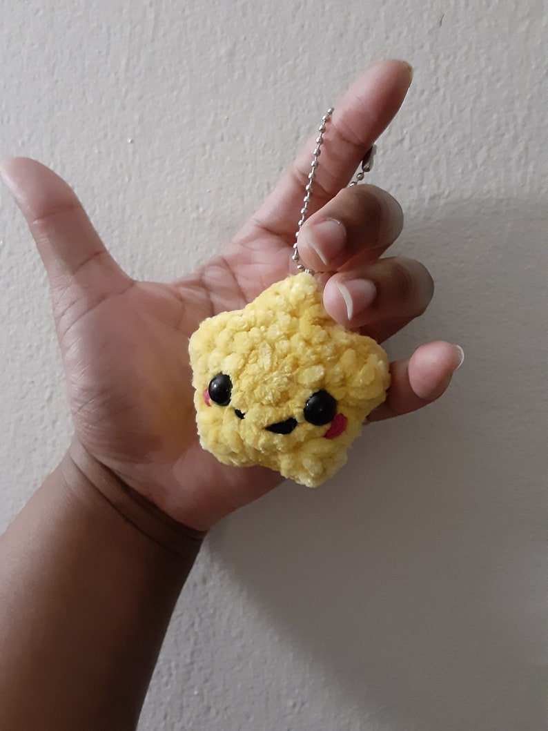 Crochet Amigurumi Puffy Star Keychain - Etsy