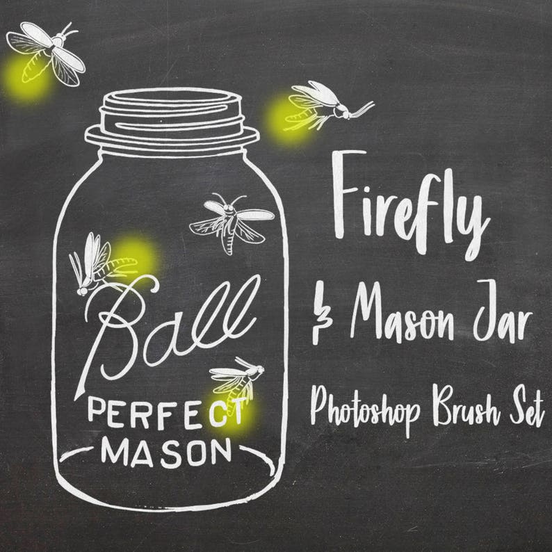 Firefly & Mason Jar Photoshop Brush Set - Etsy