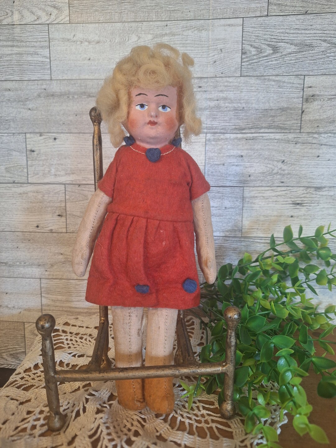 Antique German Paper Mache/ Cloth Doll, Old Dolls, Doll Collector ...