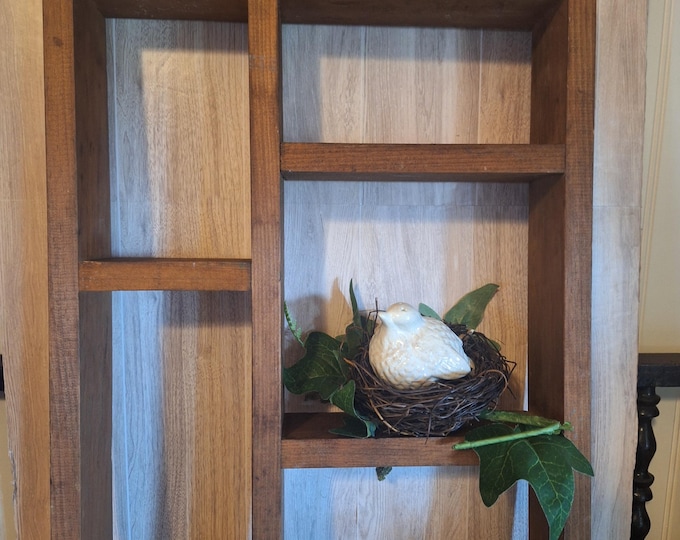 Vntg. Wooden Display / Cubby Wall Shelf, Cottage Core. Farmhouse Decor ...
