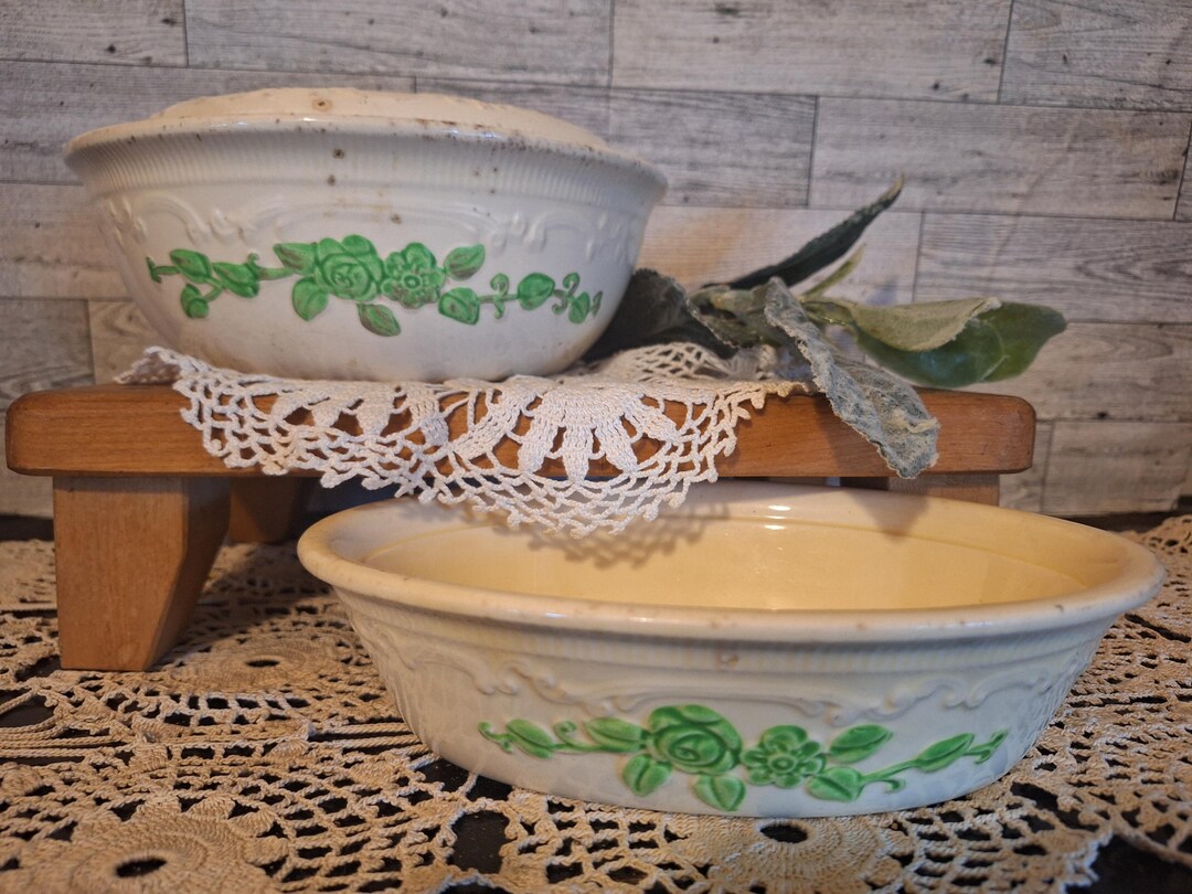 Vntg. 1930s Homer Laughlin Oven Safe Covered Casserole Dish / Bowl Set ...