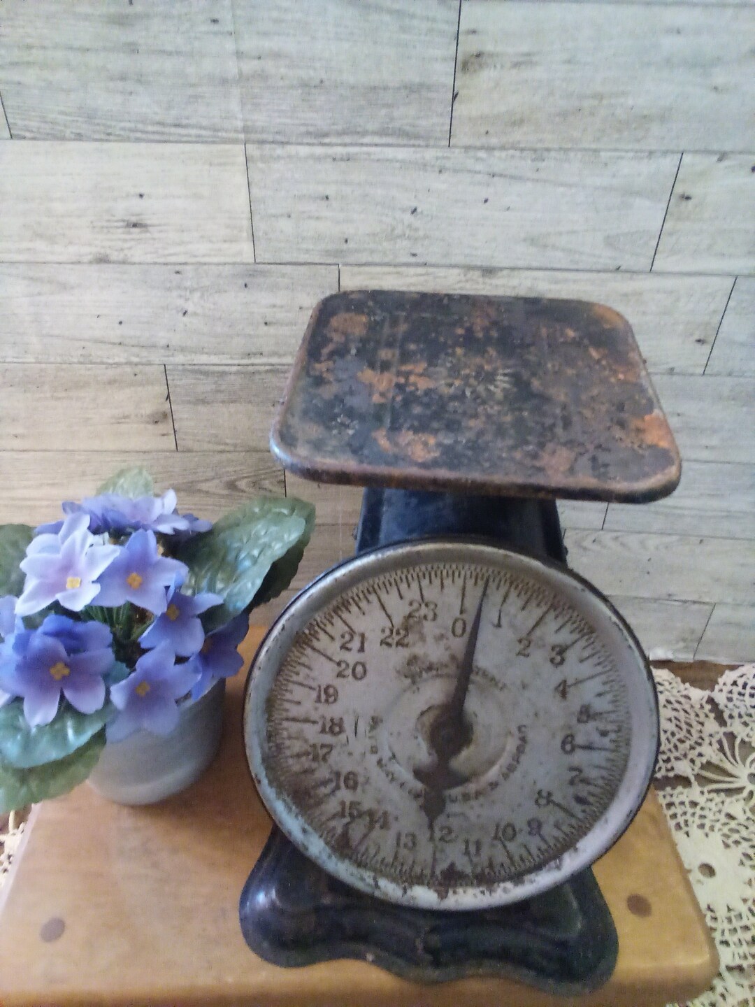 Antique Black Metal Perfection Scale, Farmhouse Decor , Rustic Decor ...