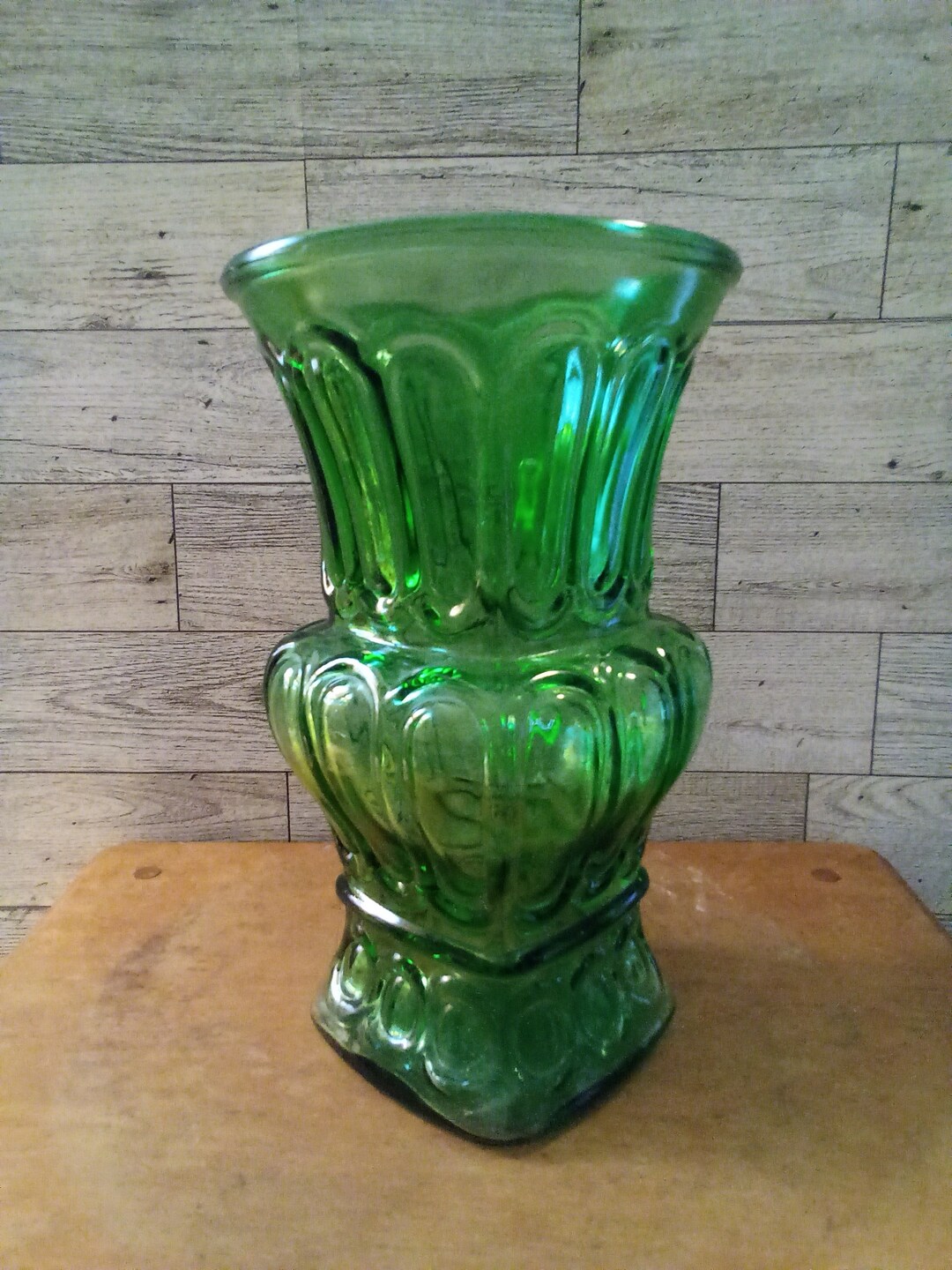Vintage Wheaton Emerald Green Glass Vase, Cottage Core, Farmhouse ...